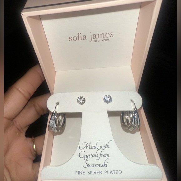 sofia james | Jewelry | Sofia James New York Swarovski Crystal Hoop ...